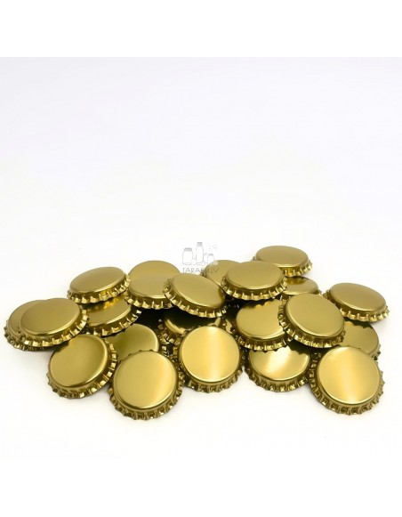 Metāla korķis alus pudelei crown cork 26mm,zelta ::: TARA24.lv stikla ...